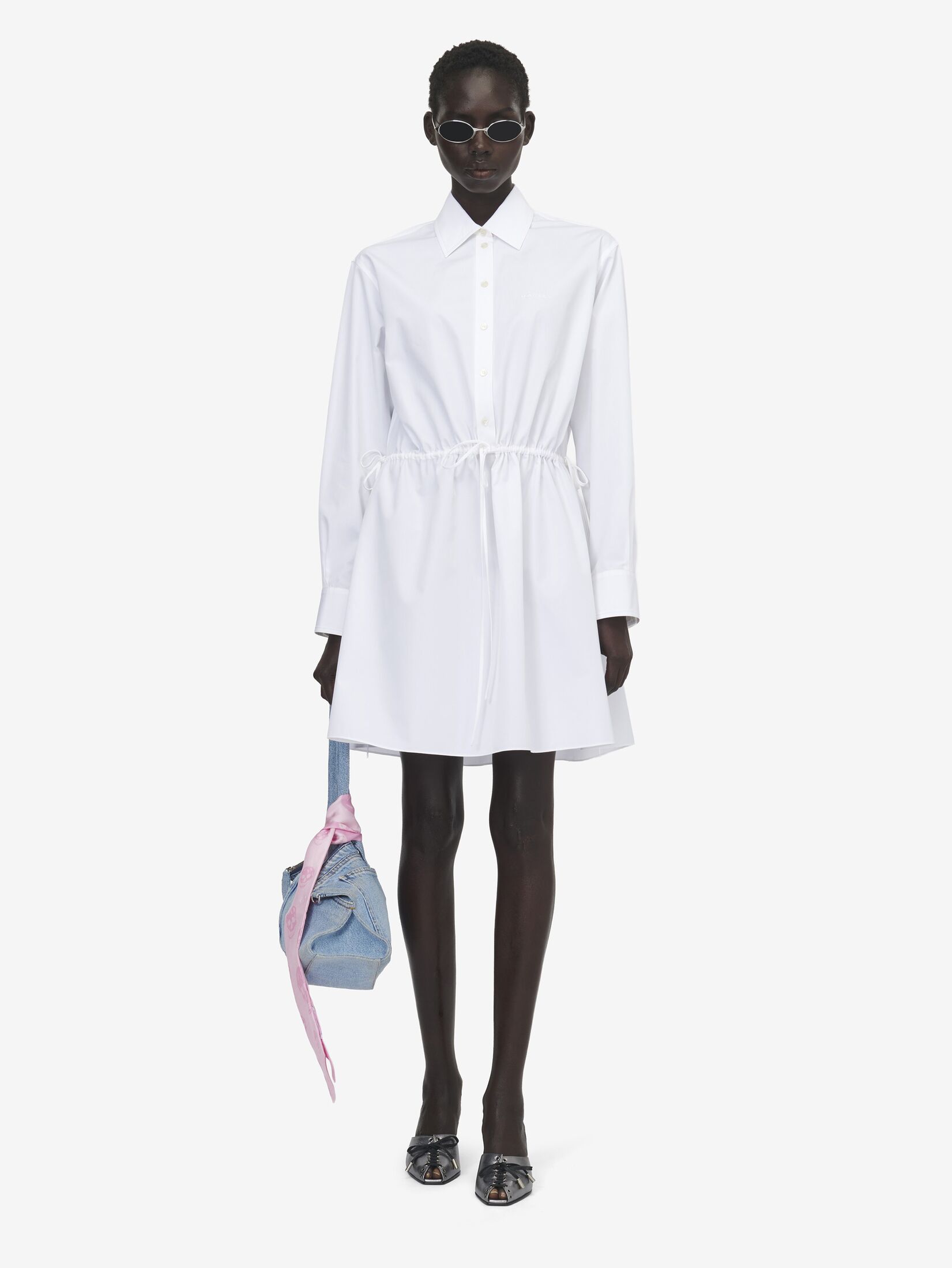 ALEXANDER MCQUEEN MCQUEEN Tie Detail Shirt Dress